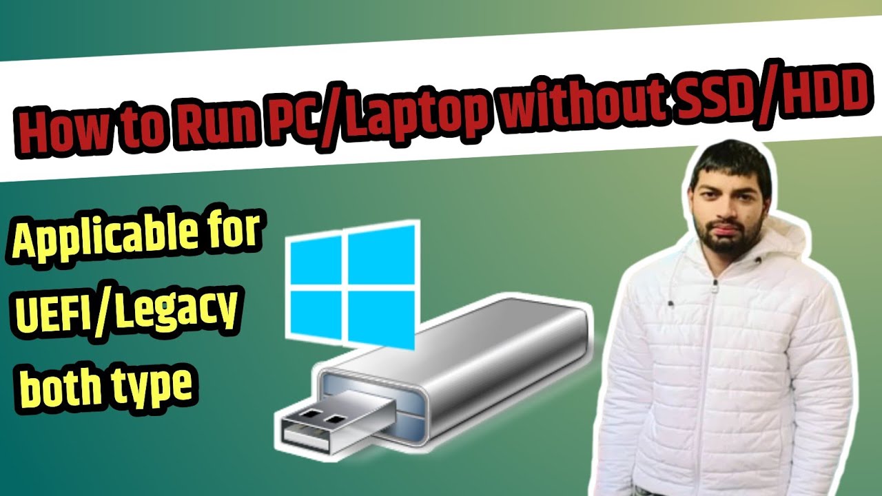 HOW TO RUN PC/LAPTOP WITHOUT SSD/HDD - YouTube