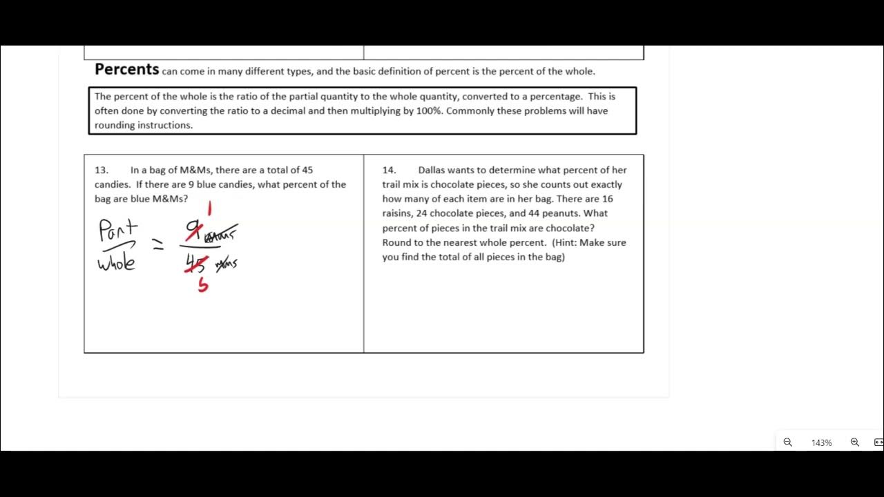 103x LHS Measurement Percent of the Whole - YouTube