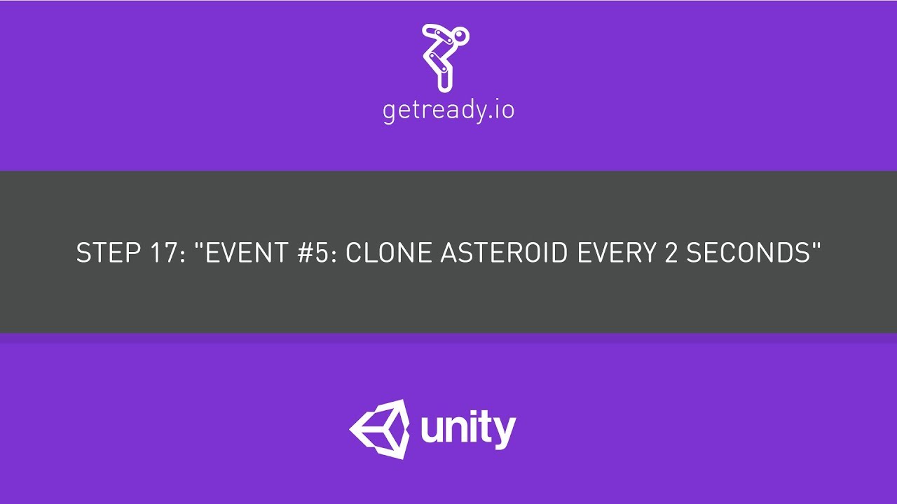 "Asteroids Game" - Step 17: "Event #5: Clone ASTEROID every 2 seconds ...