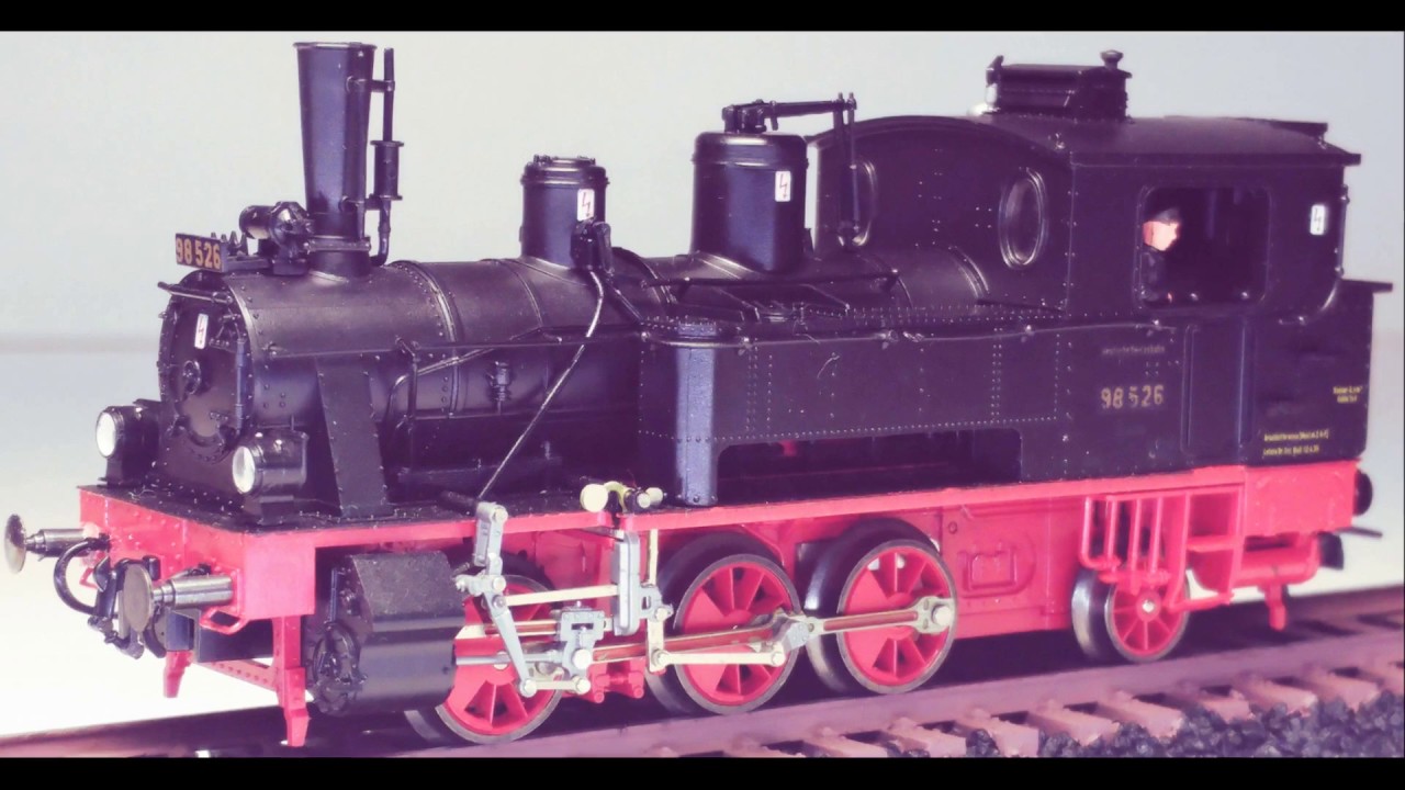Modellbahn H0 Baureihe 98 Trix 22414 BR 98 526 DRG im Detail - YouTube