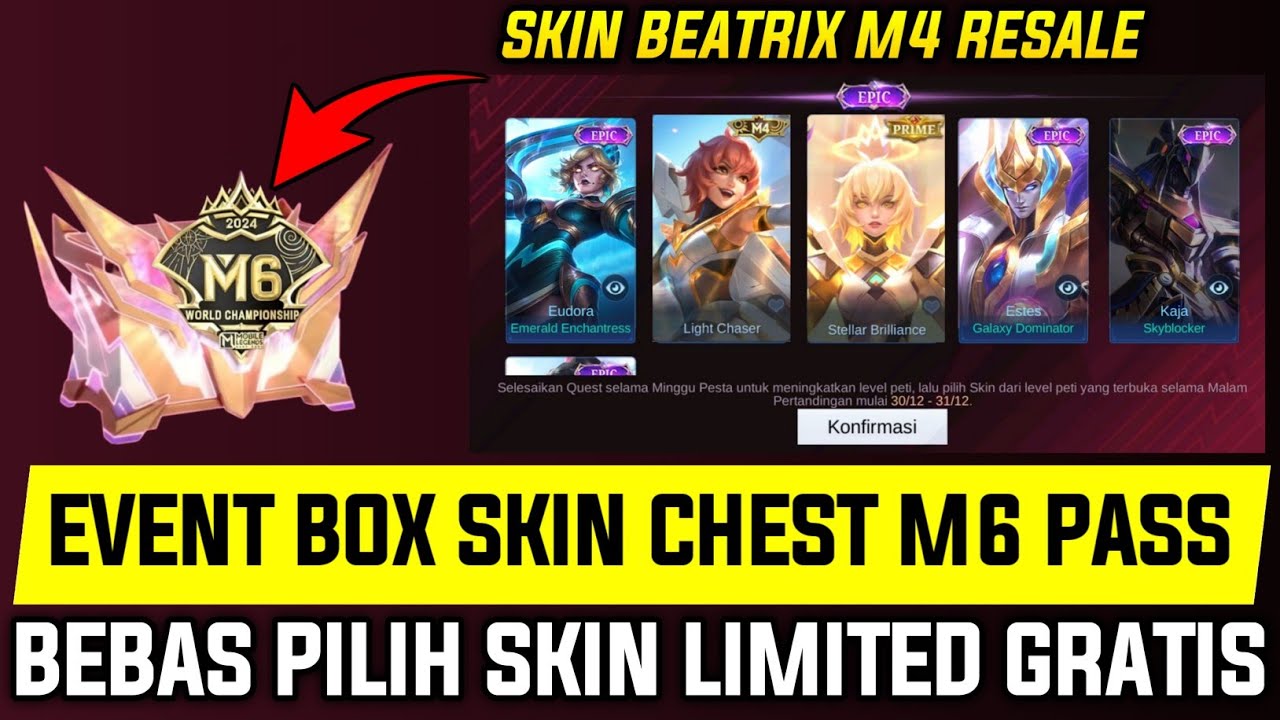EVENT BOX SKIN CHEST M6 BEBAS PILIH SKIN EPIC LIMITED GRATIS ! SKIN ...