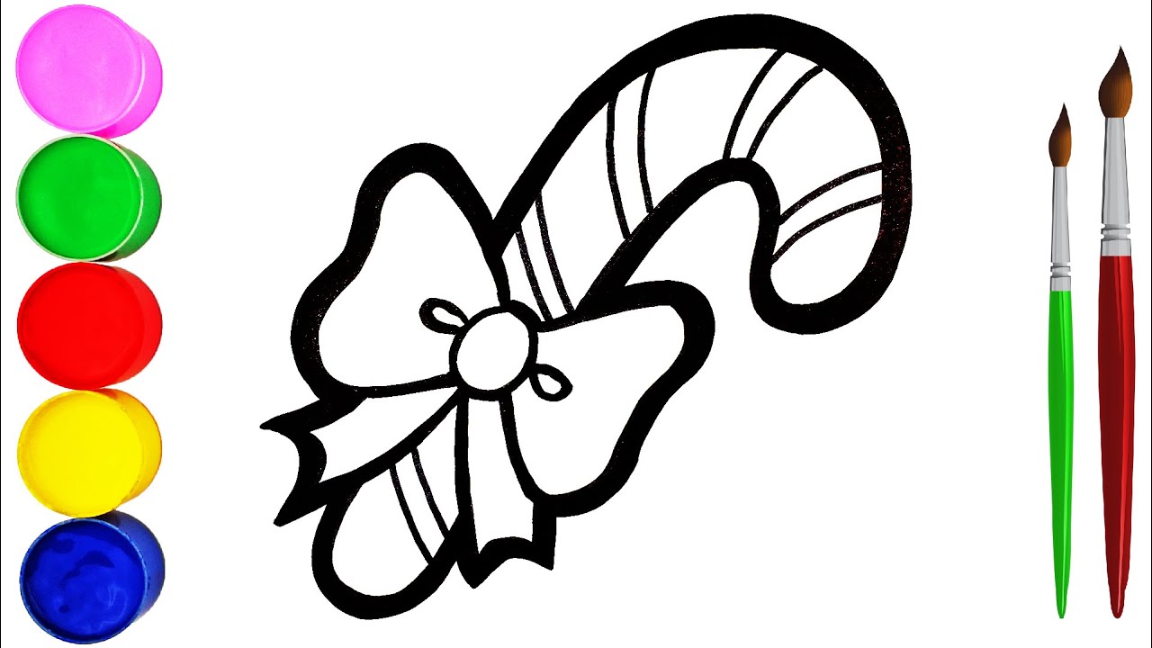 How to Draw a Candy Cane - YouTube