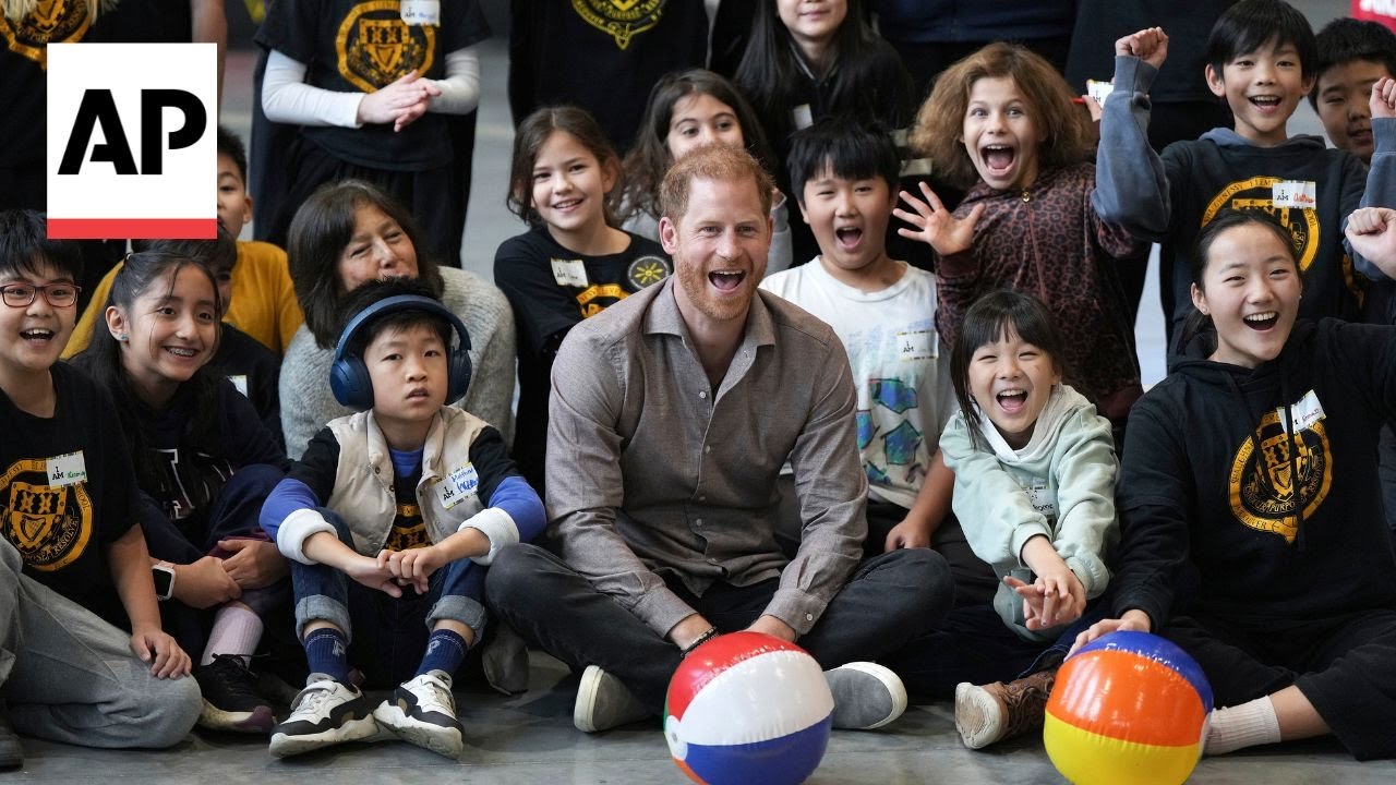 Prince Harry visits students while promoting Invictus Games in Canada ...