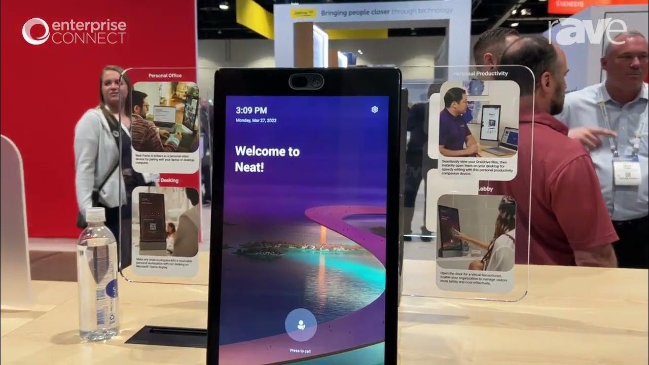 Enterprise Connect 23: Neat Introduces the Neat Frame Running Microsoft Virtual Front Desk - YouTube