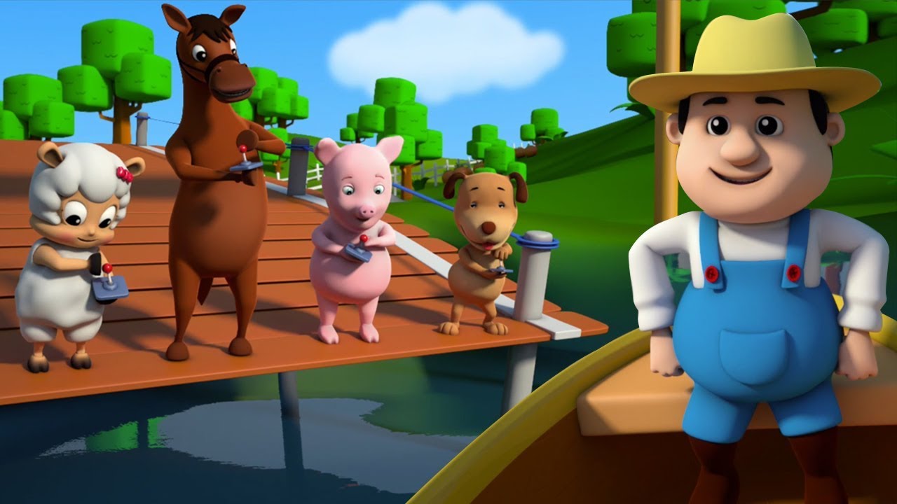 Row Row Row Thuyền của bạn | 3D Vườn ươm vần | Bài hát cho trẻ sơ sinh ...