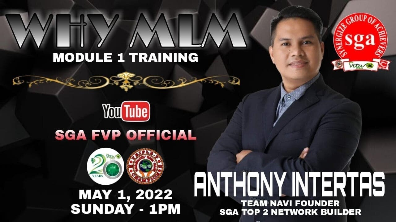 SGA OFFICIAL:INTENSIVE TRAINING MODULE 1 WHY MLM? - YouTube