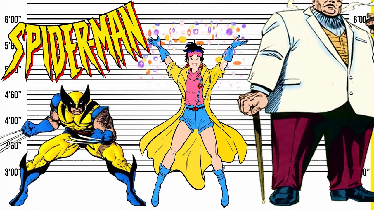 Spider-Man: The Animated Series Size Comparison | Character Heights ...