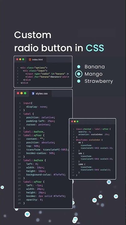 Custom radio buttons with CSS | HTML & CSS - YouTube