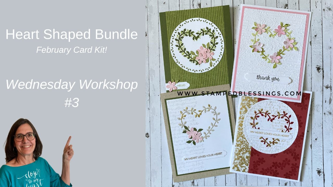 Free February Card Kit - Heart Shaped Bundle - YouTube