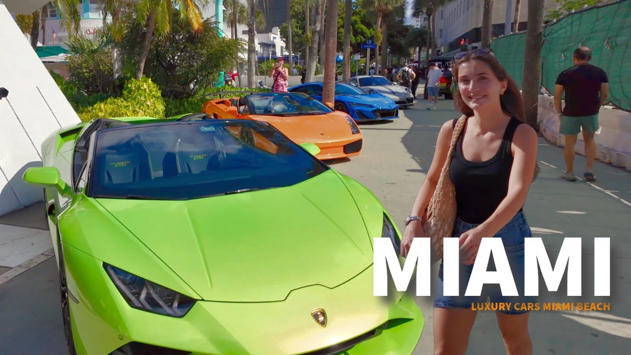 WALKING TOUR of Miami Beach's MOST LUXURIOUS Cars - YouTube