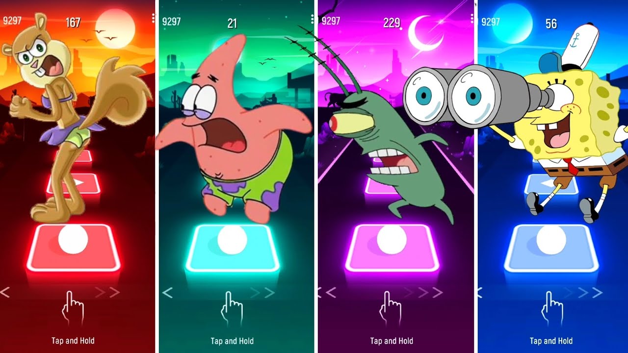 Sandy vs Patrick vs Plankton vs Spongebob 🎶 Who Will Win? - Lucky Boy ...