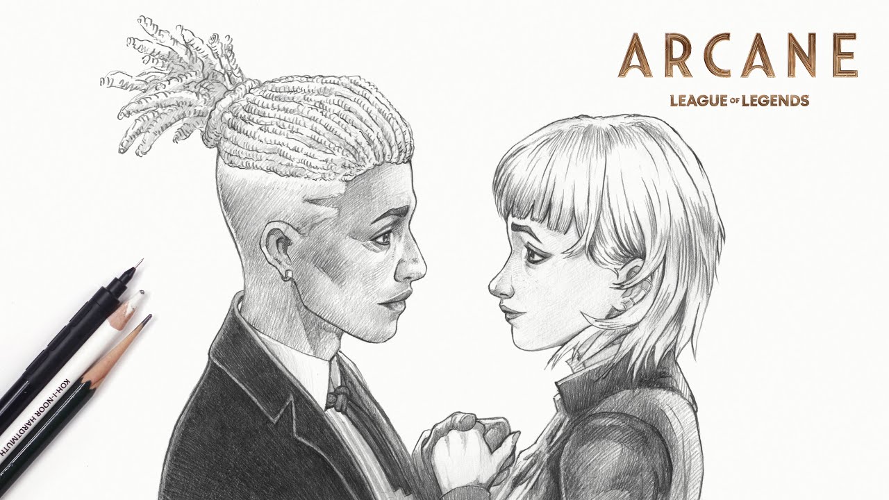 How to draw Powder and Ekko | ARCANE Season 2 | Jinx | Powder | Ekko ...