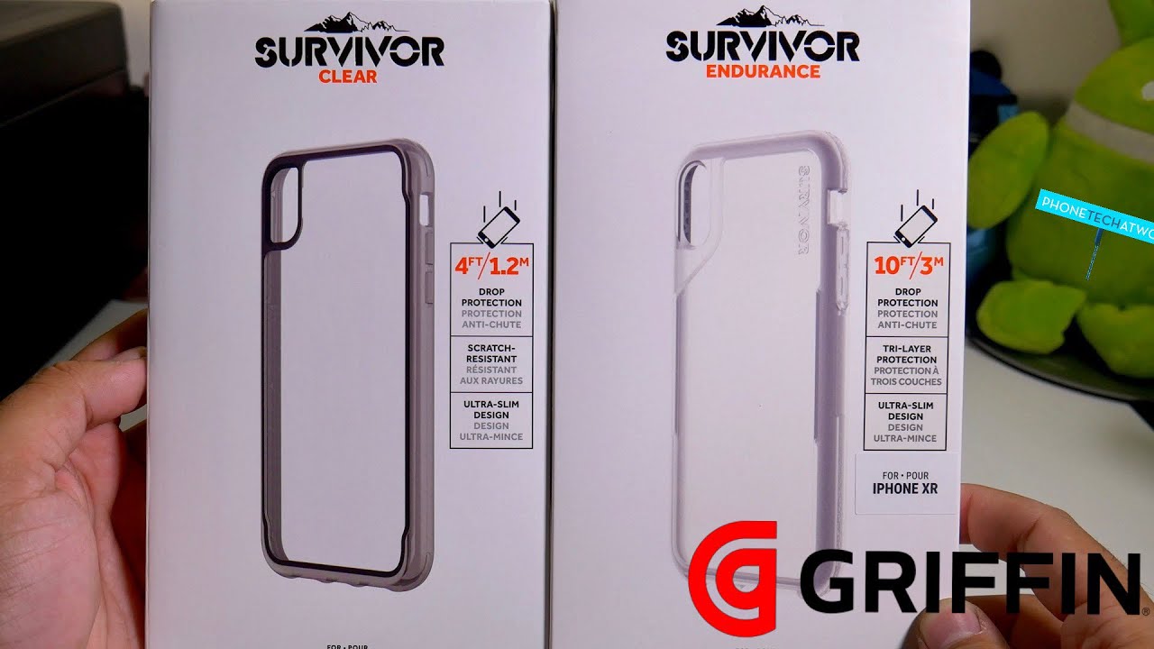 Griffin iPhone XR Clear And Endurance Survivor Cases! Rugged Clear ...
