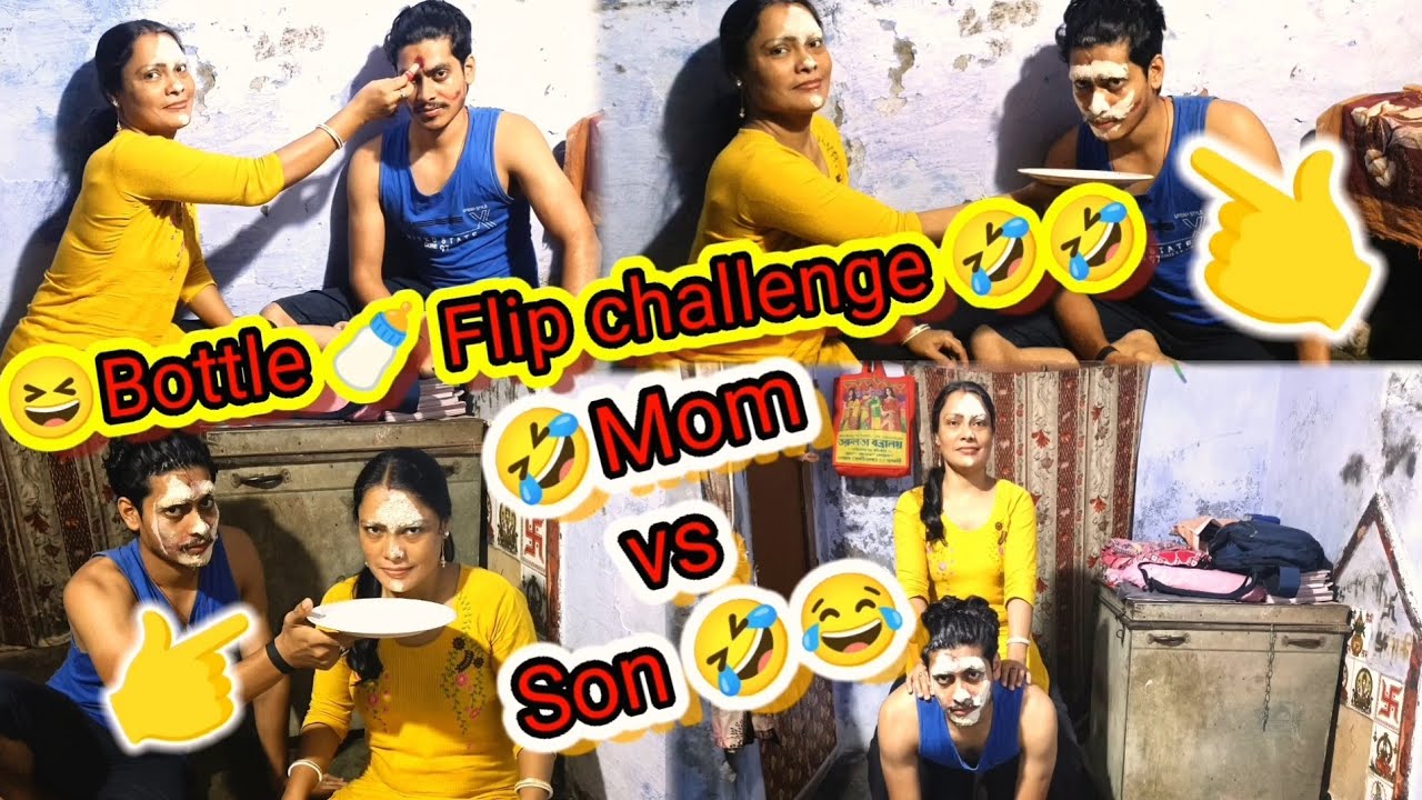 😂 Bottle 🍼Flip challenge 🤣🤣// Mom vs Son 🤣😆😂 #UP_Aligarh #Aparna_All ...