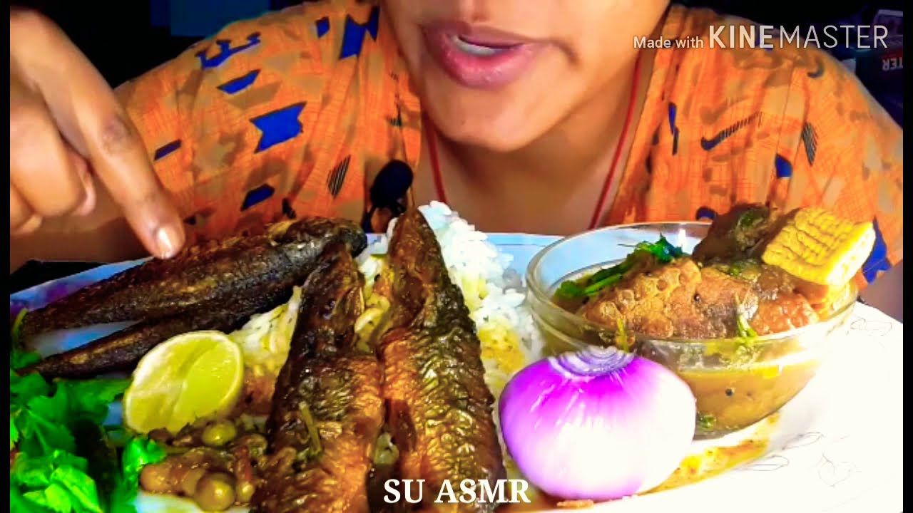 Eating Shankar Macher Jhal + Tengra Mach + Bata Mach - YouTube