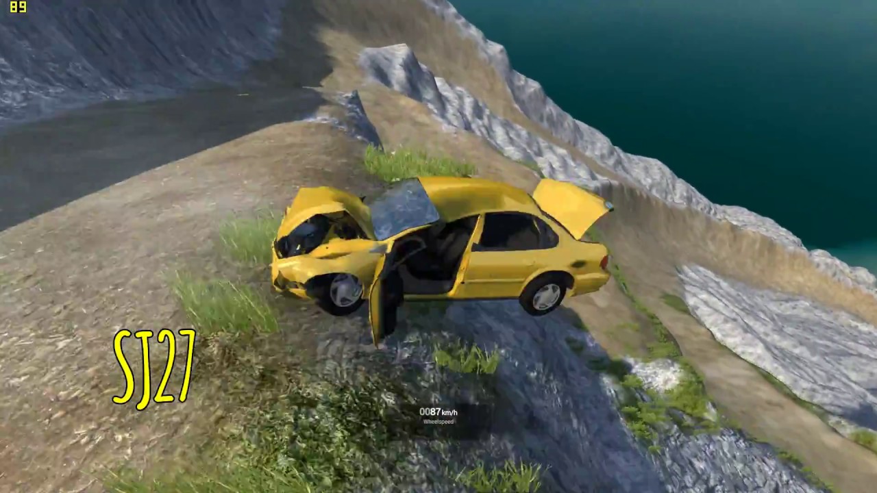 Cliff Jumps at High Speeds - BeamNG Drive - YouTube