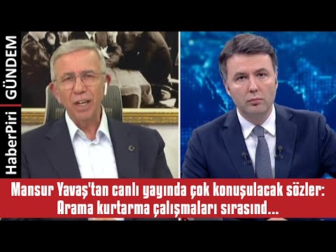 MANSUR YAVAŞ'TAN CANLI YAYINDA ÇOK KONUŞULACAK SÖZLER: ARAMA KURTARMA ÇALIŞ...