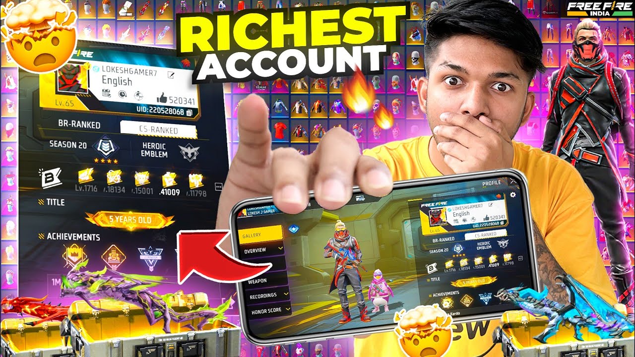Free Fire India's Richest Player Why ??? [ RIP 1 CRORE ] - YouTube
