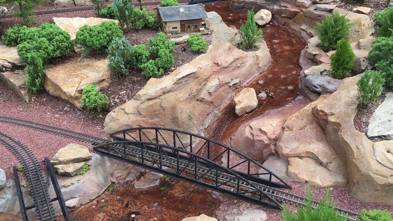 The Outdoor Model Train Set in Epcot June 15 2016 - YouTube