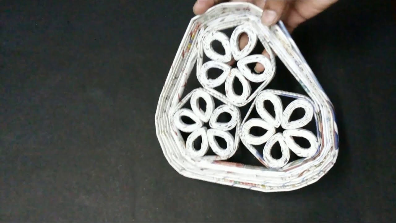 How to make Newspaper Basket | Fruit Basket | Best out of Waste ...