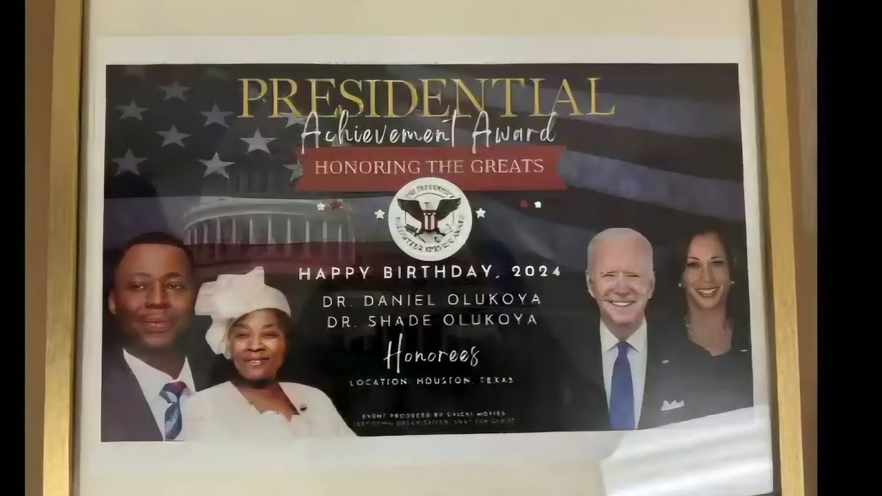 Dr. D.K. Olukoya and his wife receive a lifetime presidential award ...