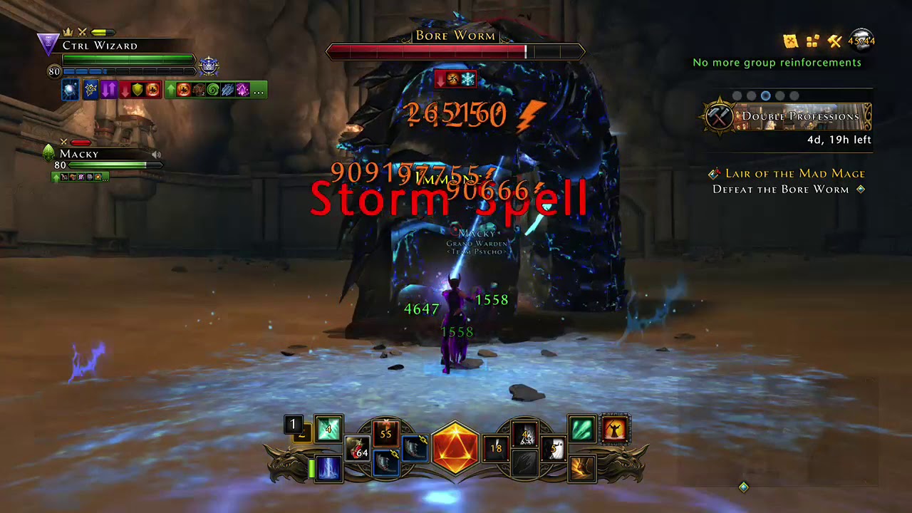 Neverwinter Xbox - 2 Player LoMM - BoreWorm Boss Fight - Take 2 *See ...