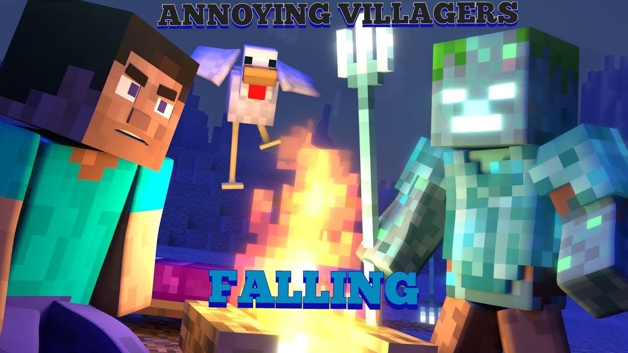 Annoying Villagers Steve & The Blue Demon | Falling AMV HD - YouTube