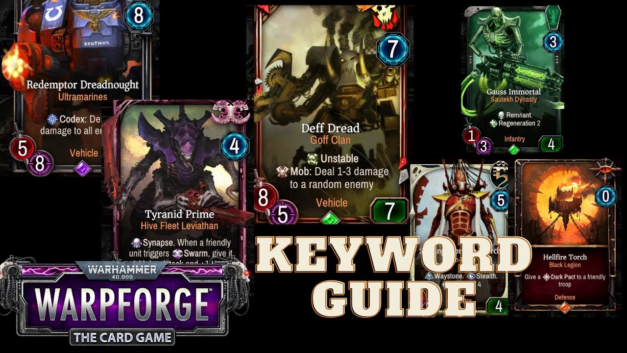 EVERY Keyword Guide! Tips and Tricks | Warhammer 40,000: Warpforge ...