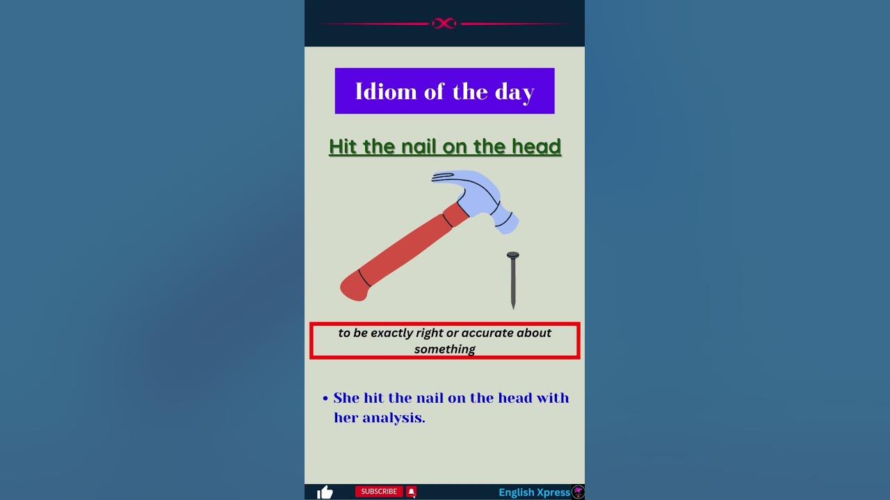 Hit The Nail On The Head English Idiom englishlearning shorts hit-the-nail-on-the-head-english-idiom-englishlearning-shorts