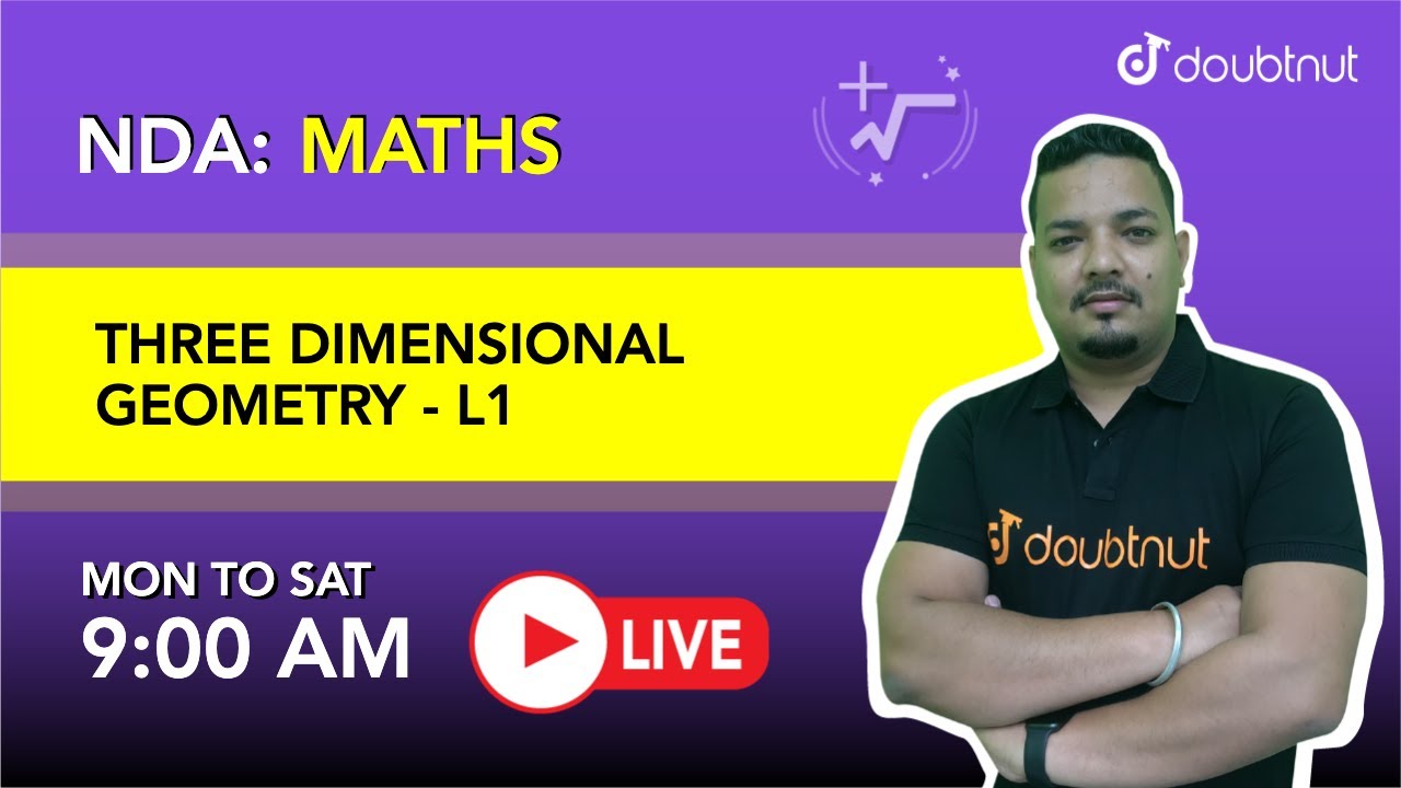 THREE DIMENSIONAL GEOMETRY - L1 |Basics Formulas | NDA | Maths | 9 AM Class By Puneet Sir ...
