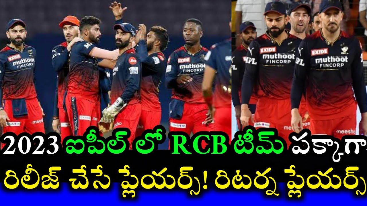 RCB 2023 IPL Release players and return players full list and details ...