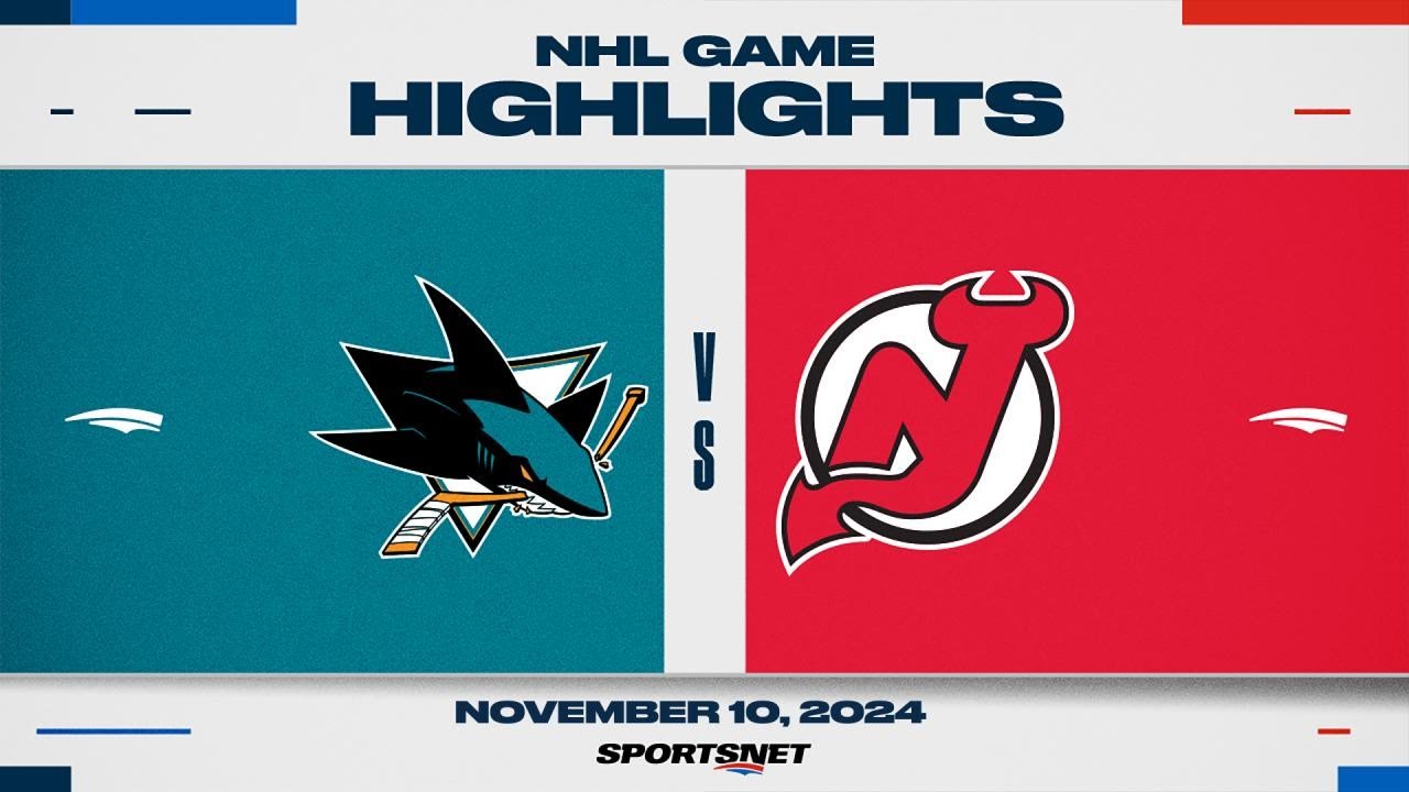 NHL Highlights | Sharks vs. Devils - November 10, 2024 - YouTube