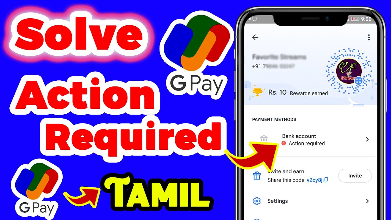how to solve google pay action required error| g pay | tamil 2021 - YouTube