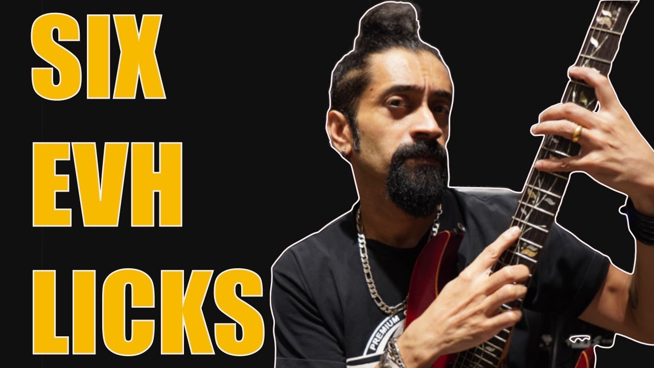 Six Sick EVH Licks - Eddie Van Halen Tapping Licks - Guitar Lesson - Chandresh Kudwa - YouTube