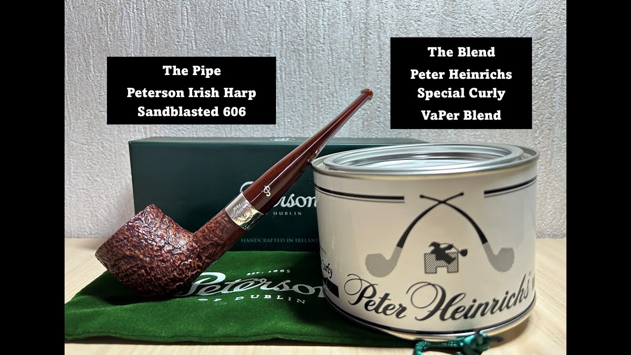 Peter Heinrichs Special Curly smoked on my new Peterson Irish Harp 606 ...