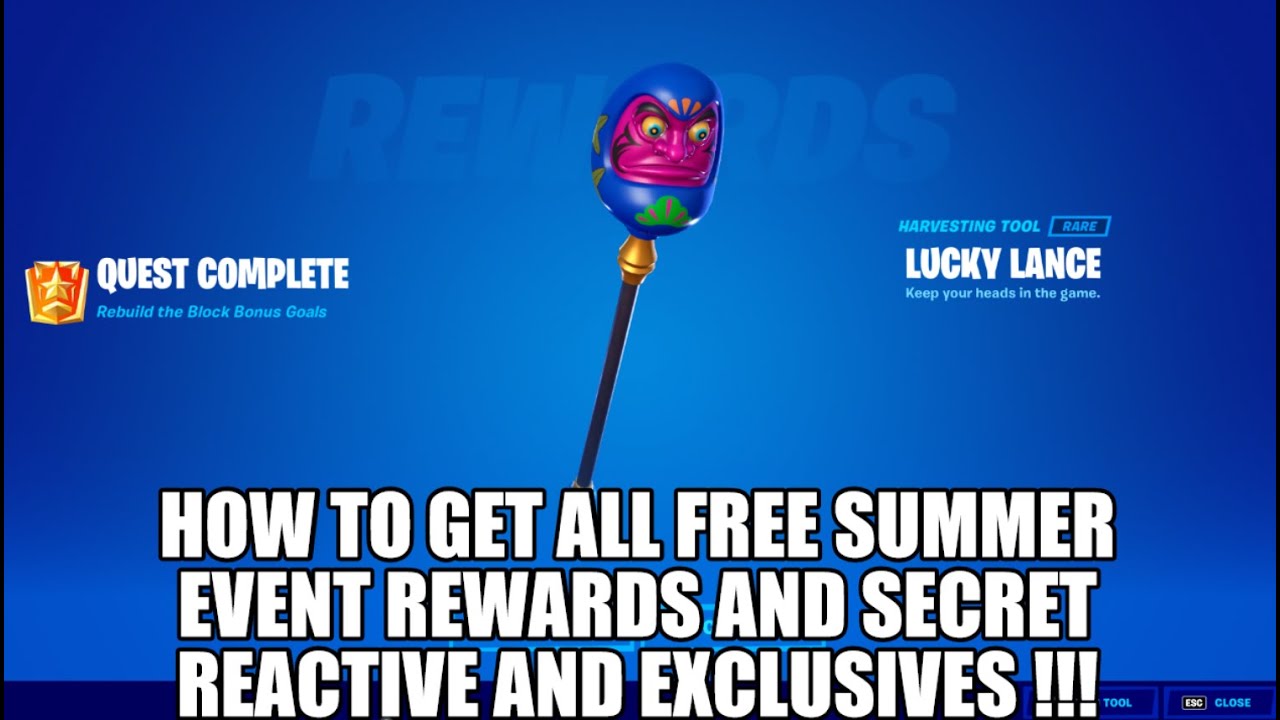 FREE LUCKY LANCE PICKAXE SECRET REACTIVE FORTNITE / ALL ICE-BLASTED ...