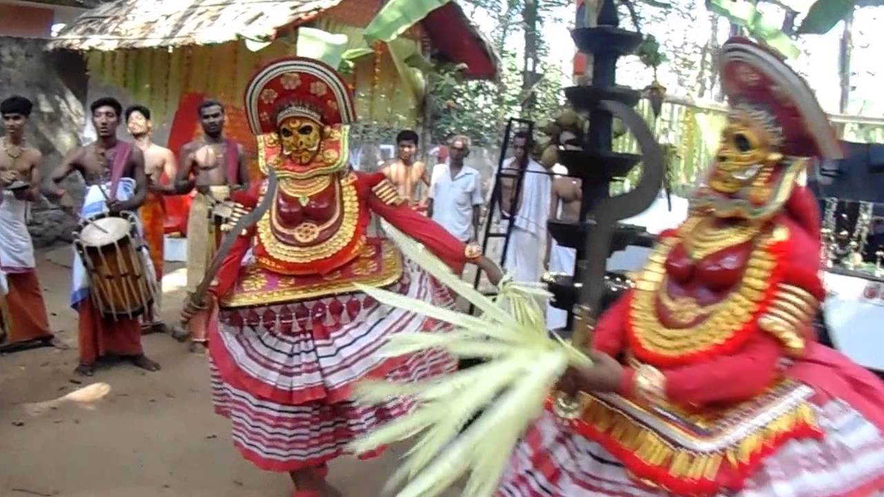 Indian Ethnic Dance-"Thirayattam" (bhagavaty vellattu- Part -2)By ...