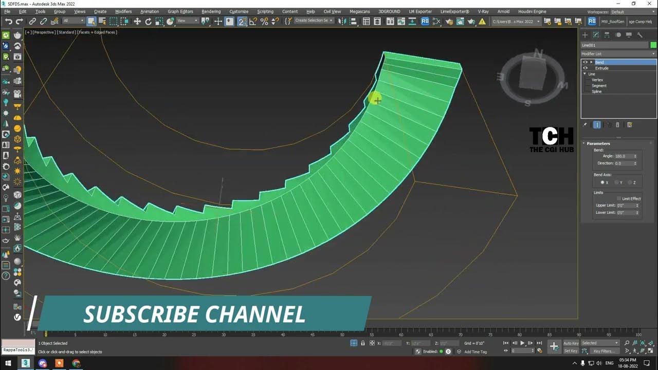 3ds Max Modeling - how to create Round Stairs using 3ds max - YouTube
