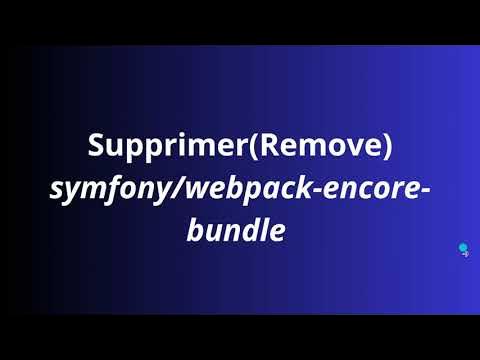 Remove symfony/webpack-encore-bundle - YouTube