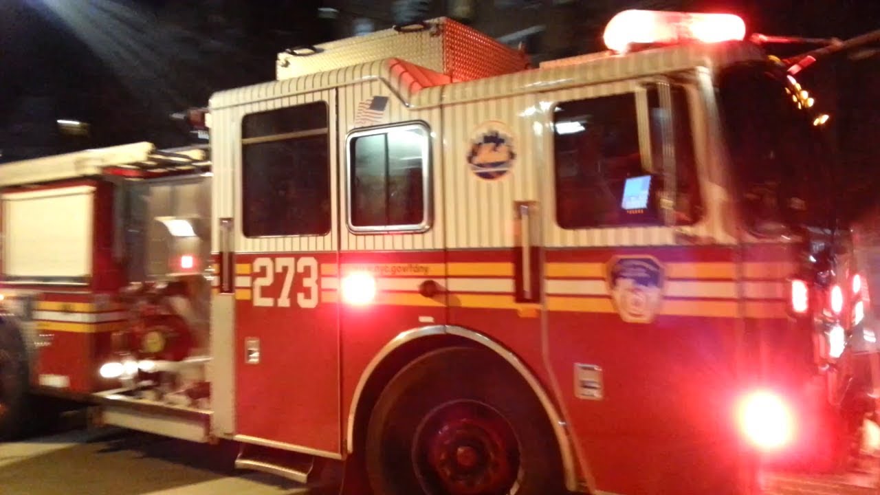 FDNY engine 273 returning to its quarters - YouTube