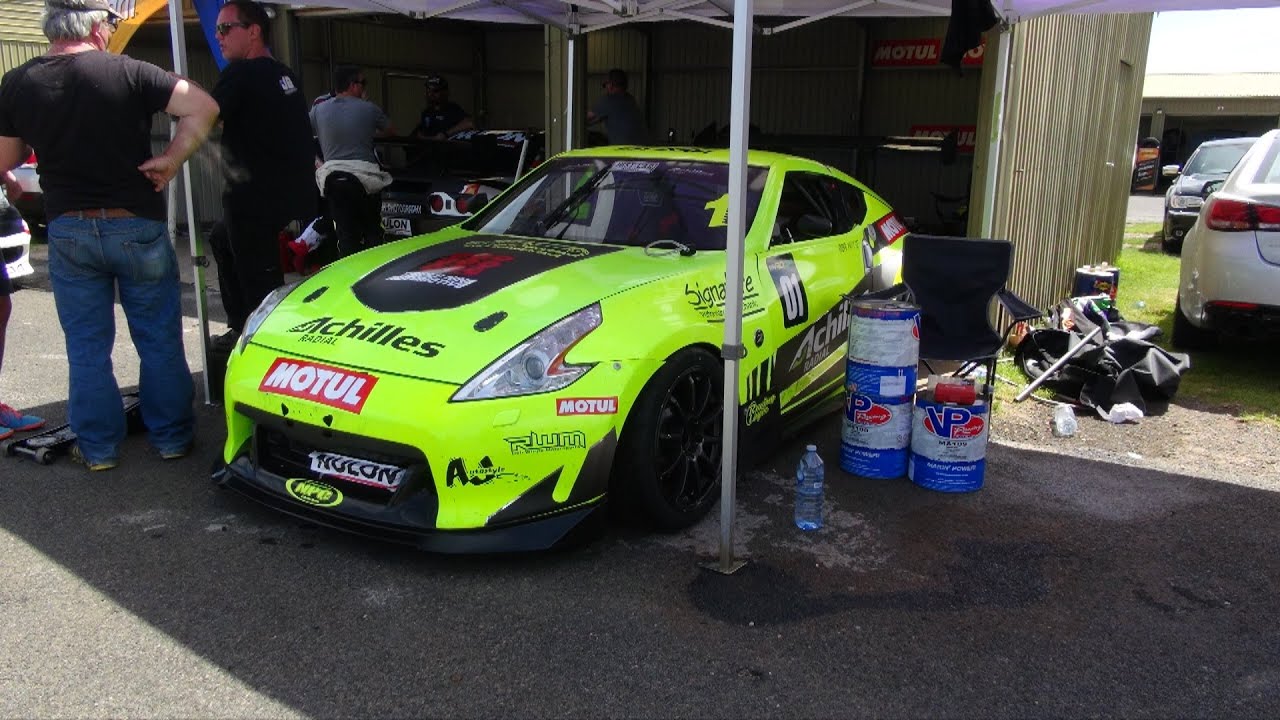 Rob Whyte's 370Z 800HP Nascar Engine ADGP Mallala - YouTube