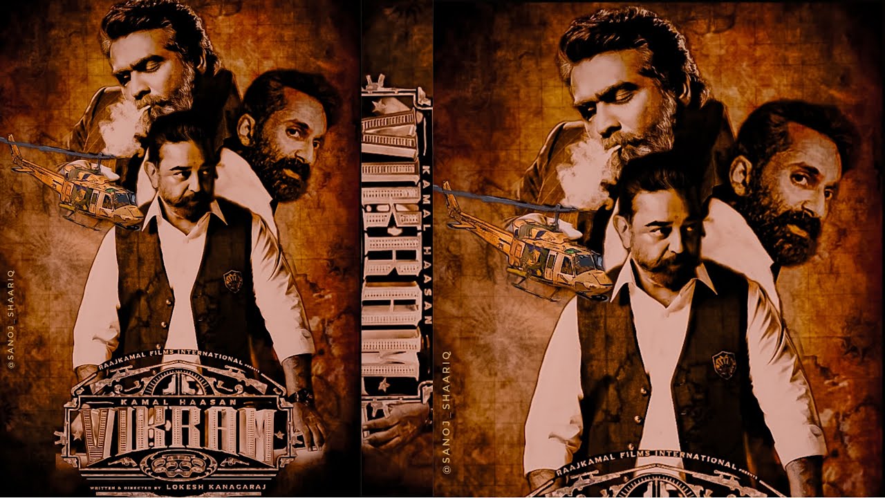 VIKRAM MOVIE POSTER TUTORIAL - Kamalhasan / Vijaysethupathy / Fahad ...