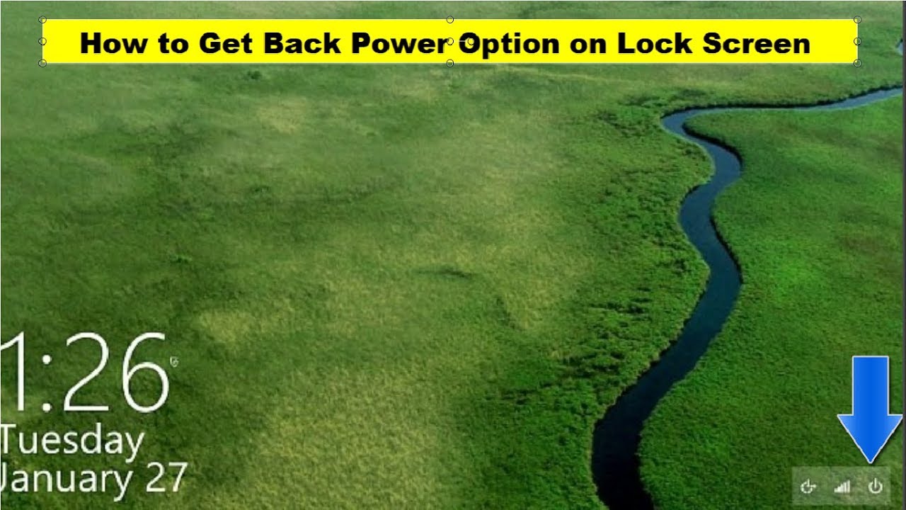 How to Fix No Power Options on Lock Screen of Windows 10 - YouTube