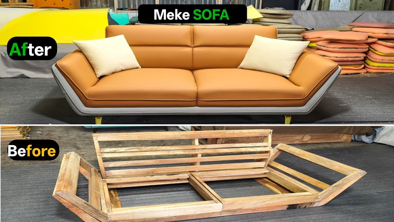 Sofa Making Process | How To Make SOFA ) Butterfly design SOFA +2 ctr ...