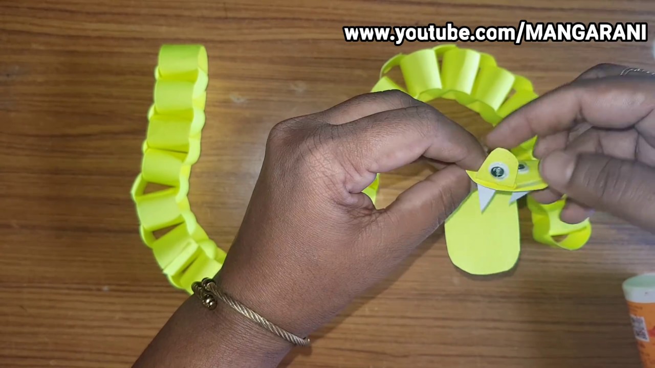 How to make a paper snake, easy paper craft for kids - YouTube