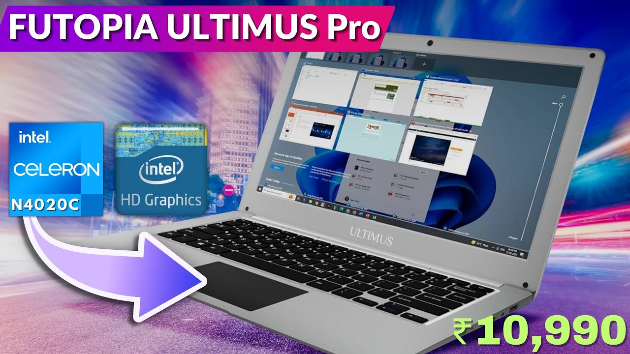 FUTOPIA ULTIMUS Pro Laptop Review In Hindi | Intel Celeron N4020C ...