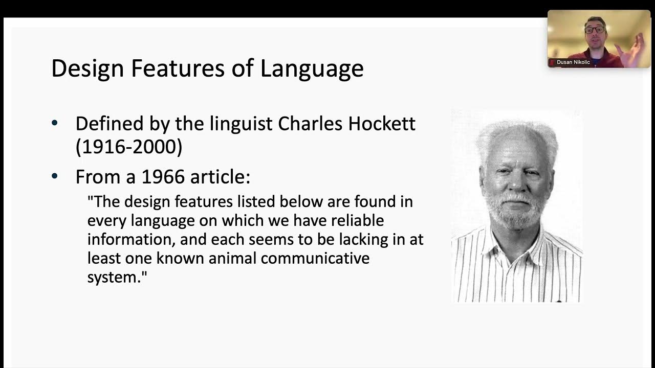 Design Features of Language - YouTube