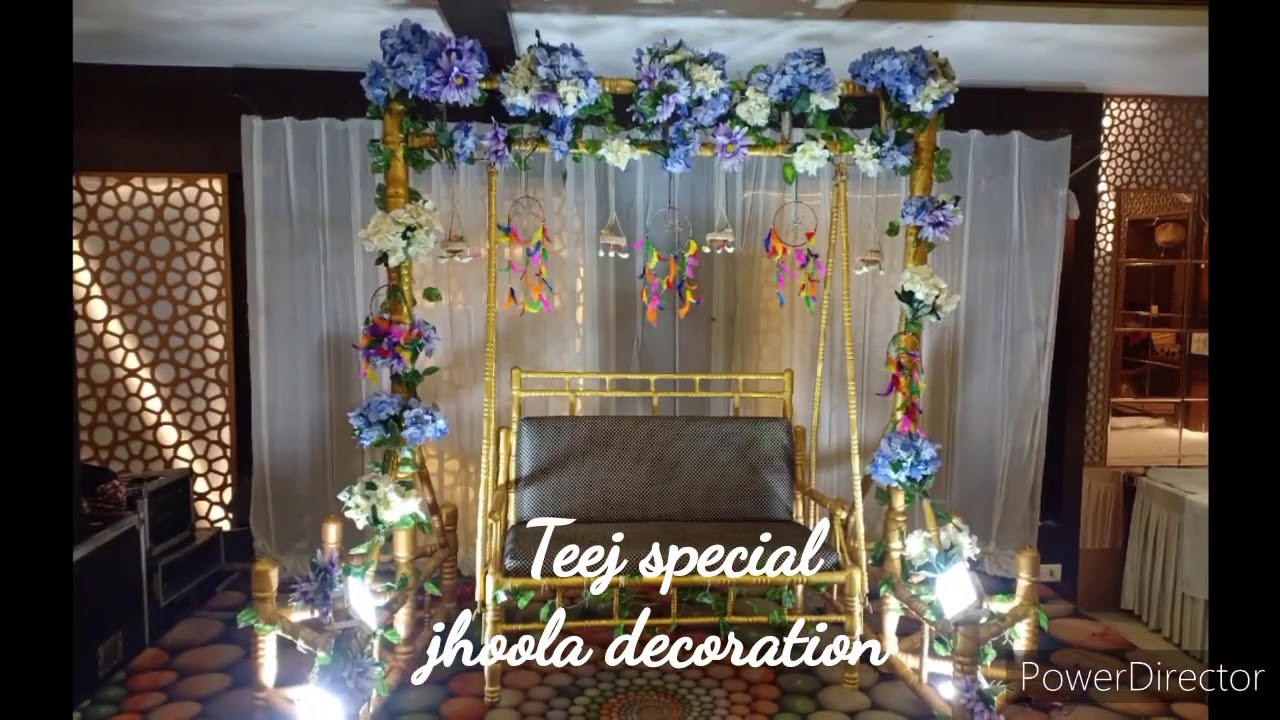 Teej Jhoola Flower Decoration - YouTube
