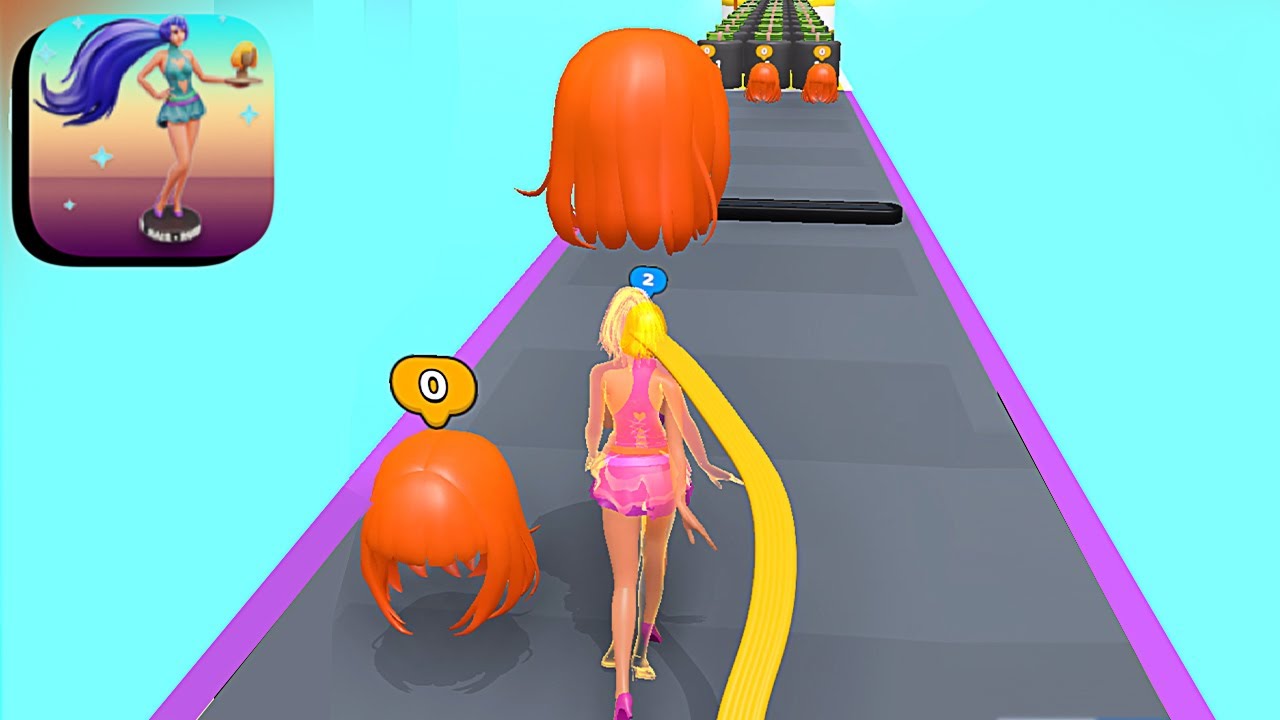 Hair Run Rush - All Levels Gameplay Android,ios (Part 3) - YouTube