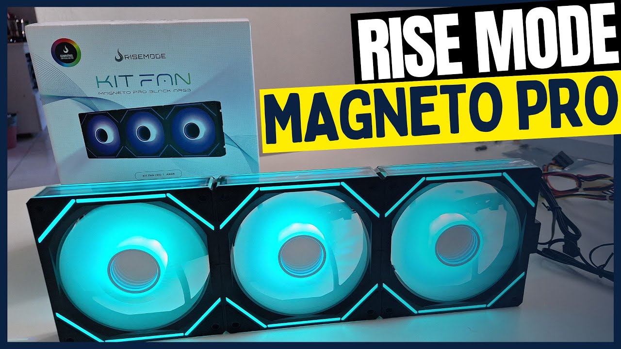 Kit Ventoinha RGB Rise Mode Magneto Pro, 120mm, ARGB, Preto - Fan Sem ...
